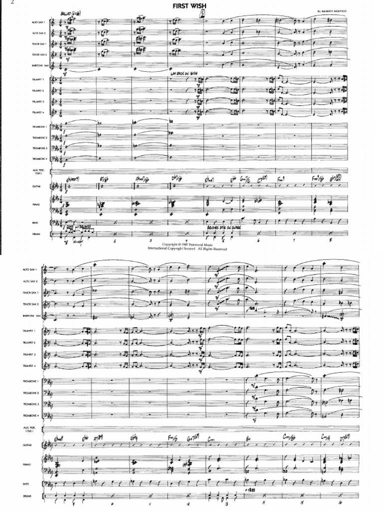 First Wish (Nestico) Score | PDF