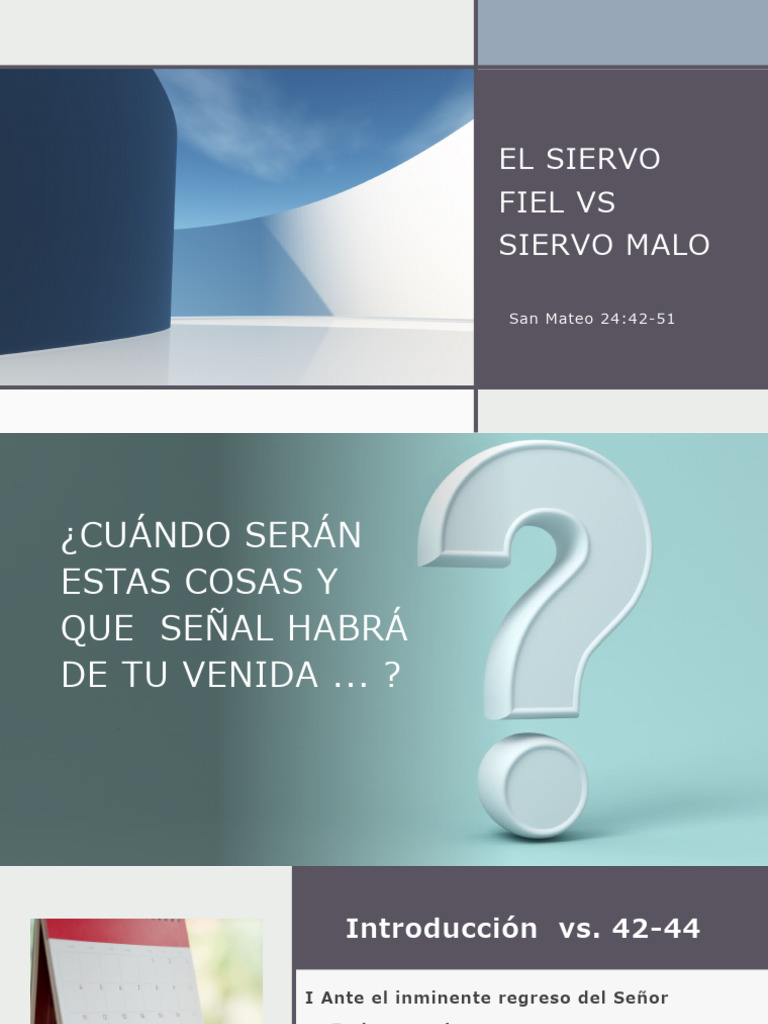 Siervo Fiel vs. Siervo Malo | PDF