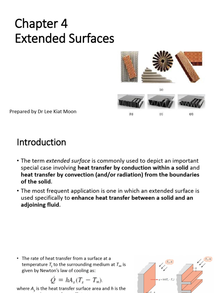 Chapter 4 Extended Surfaces | PDF | Heat Transfer | Heat