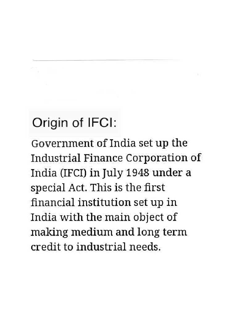 Ifci Explanation | PDF