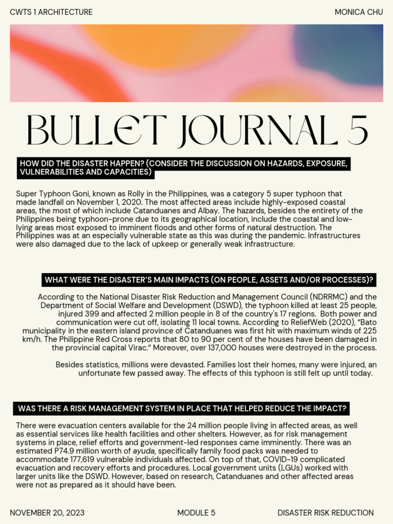 Monica Chu - Bullet Journal 5 | PDF | Tropics | Tropical Cyclones