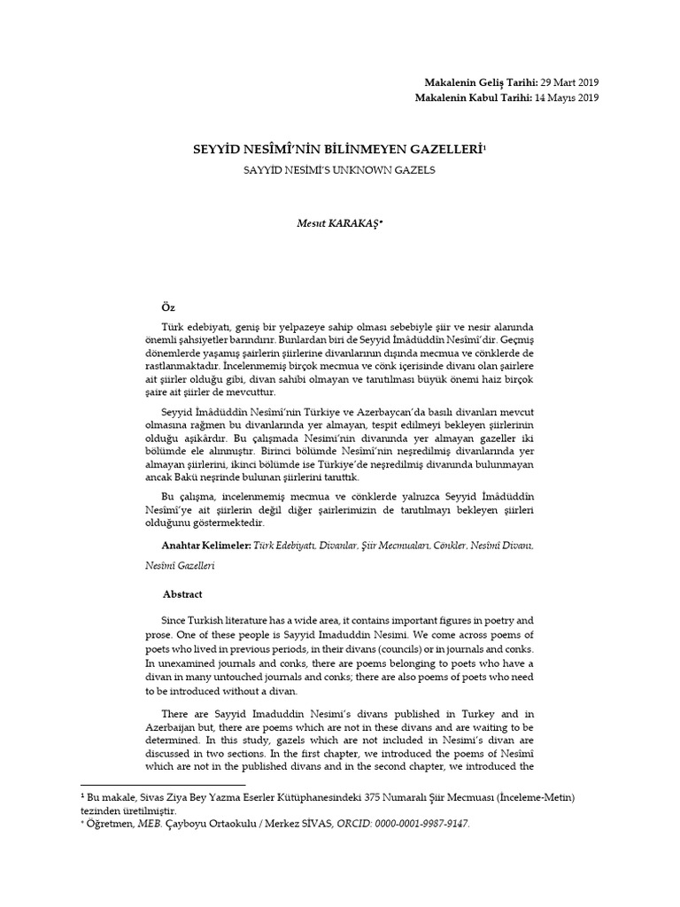Nesimi Makale | PDF