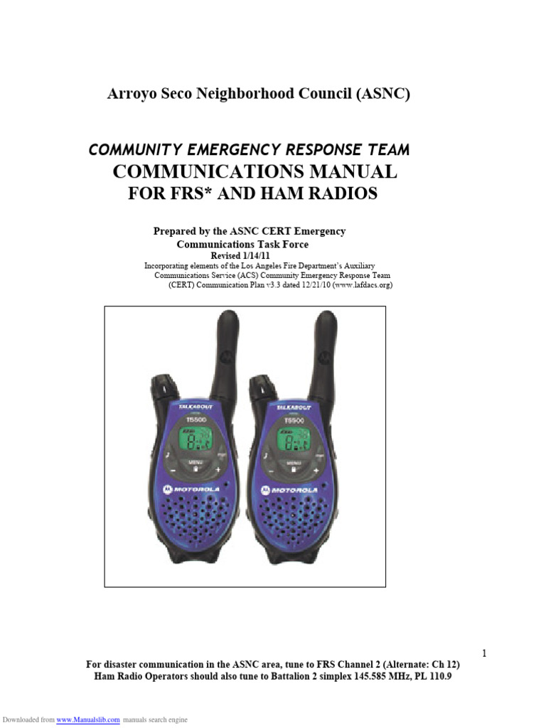 Communications Manual: For Frs and Ham Radios | PDF | Radio | Amateur Radio