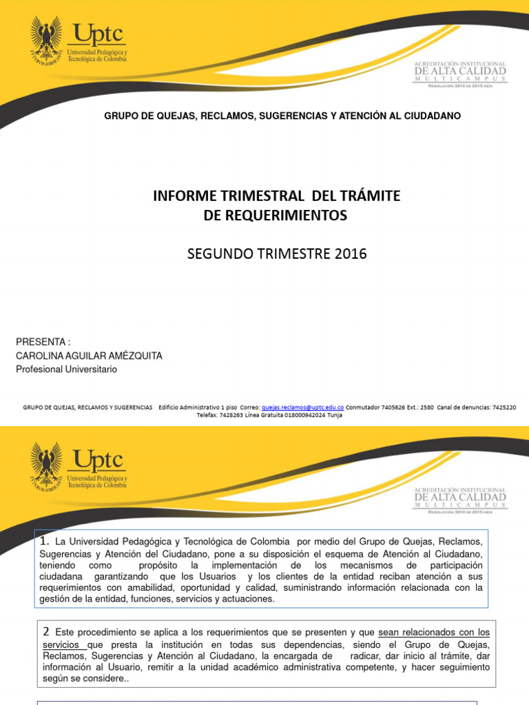 Inf Trimestral Junio 2016 | PDF