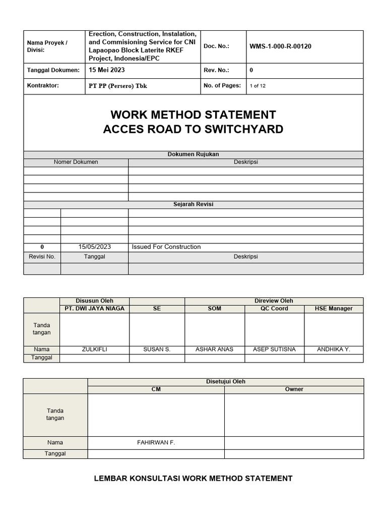 Rev. 2 Wms-1-000-R-01xx Acces To Switchyard | PDF