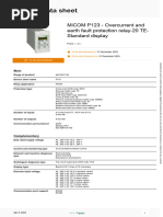 MiCOM P127 Relay: Overcurrent & Earth Fault Protection | PDF | Power (Physics) | Electrical ...