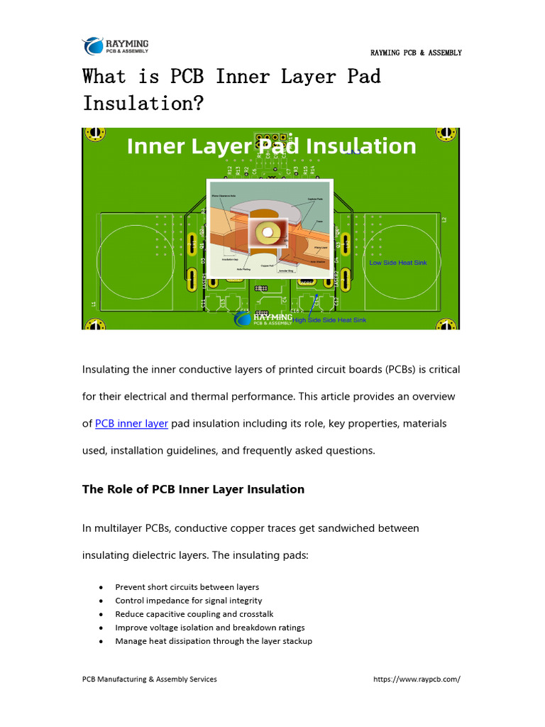 What Is PCB Inner Layer Pad Insulation | PDF | Printed Circuit Board ...