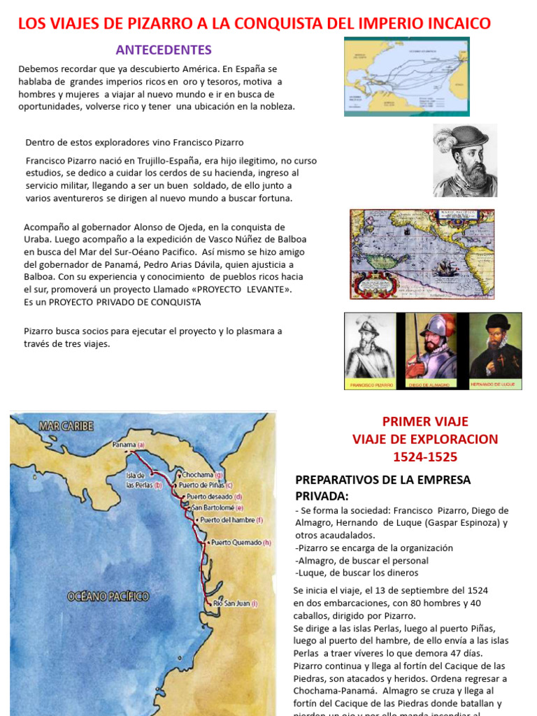Viajes de Pizarro a la Conquista Inca | PDF | Francisco Pizarro | Edad ...