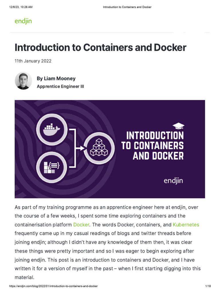 Introduction To Containers and Docker | PDF | Virtual Machine ...