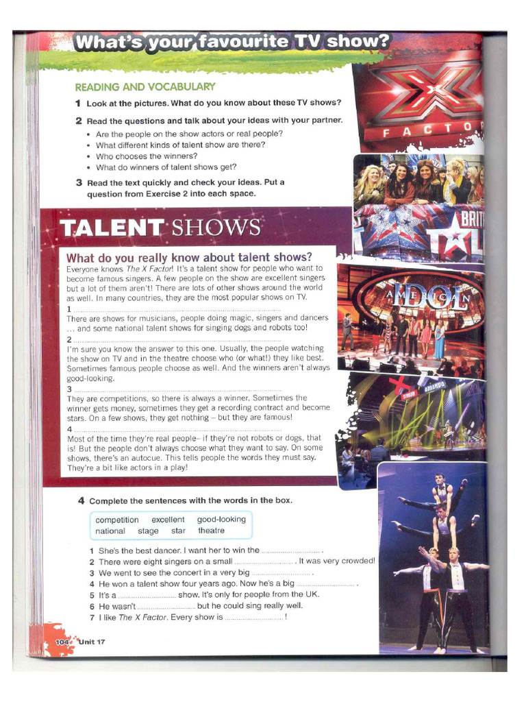 17 2 What S Your Favorite Tv Show Pdf