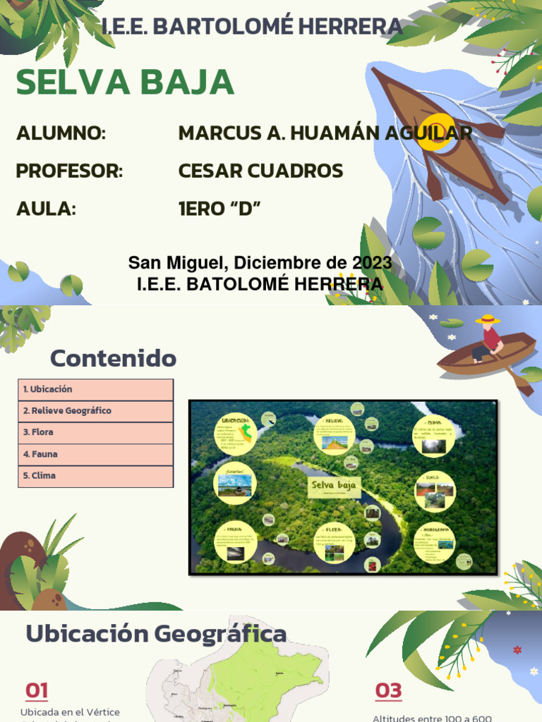 Selva Baja - 1D - Marcus Huaman | PDF | Perú | Biota