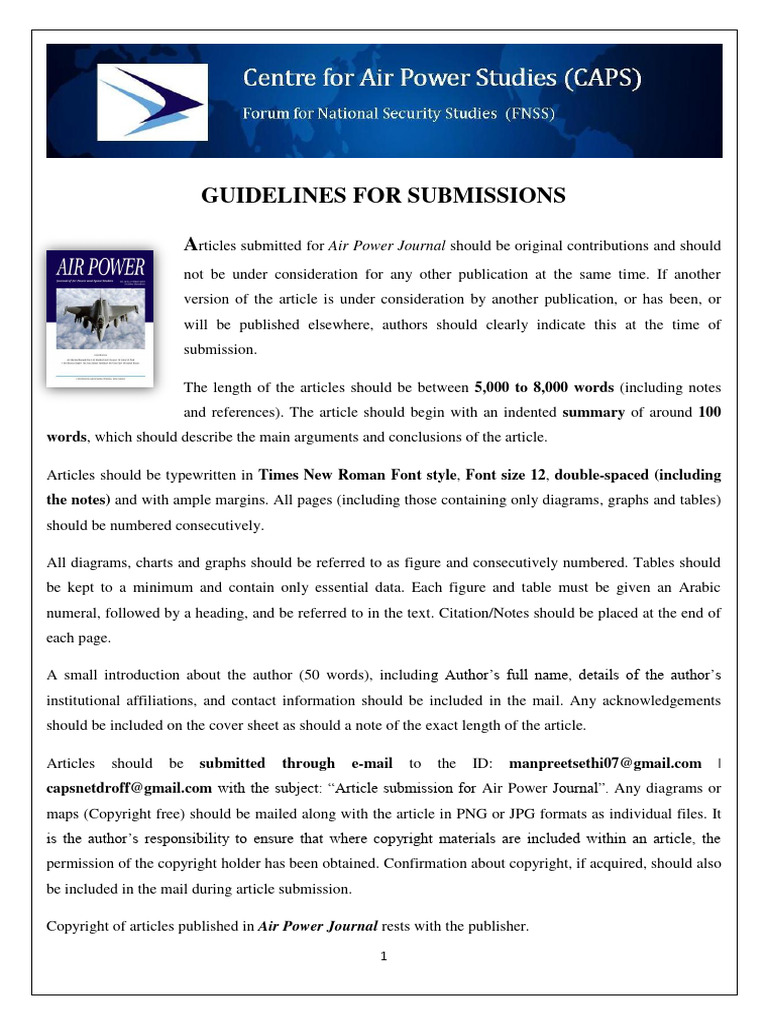 Guidelines For Submissions | PDF | Graphic Design | Text