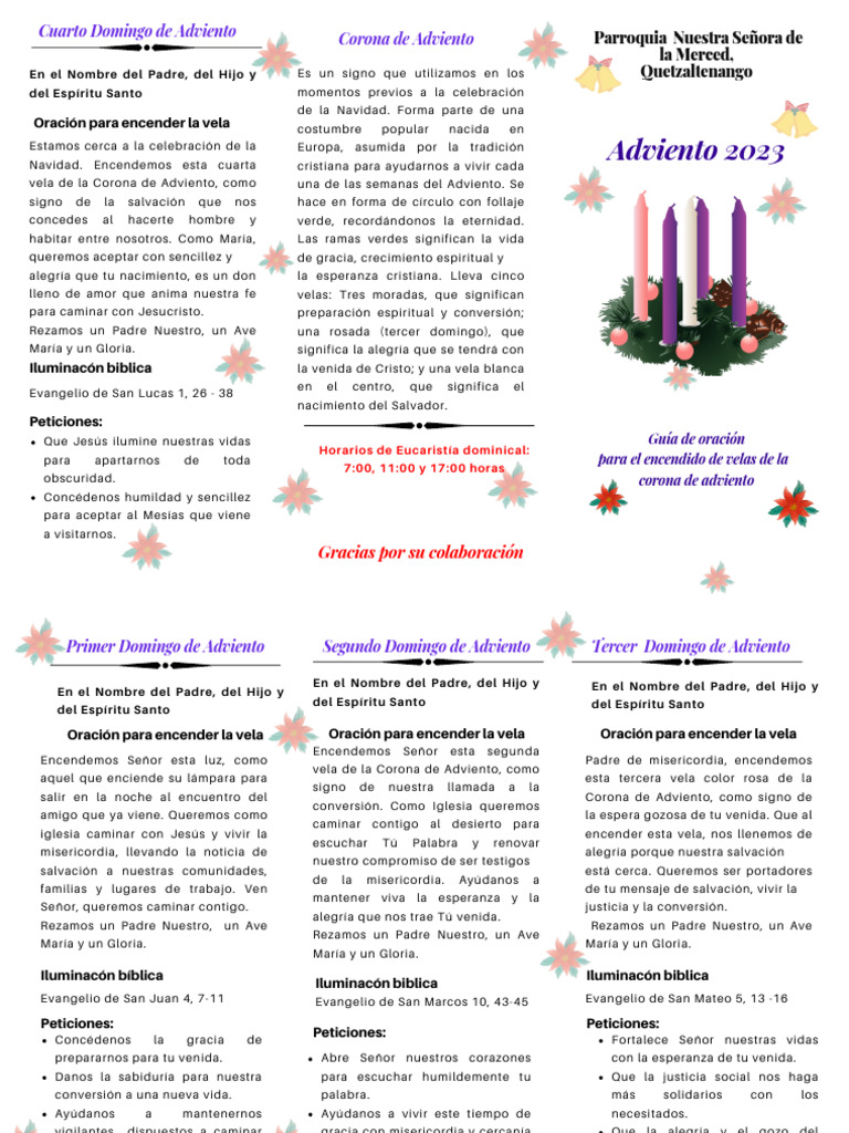 Guía De Oración Adviento Pdf Adviento María Madre De Jesús