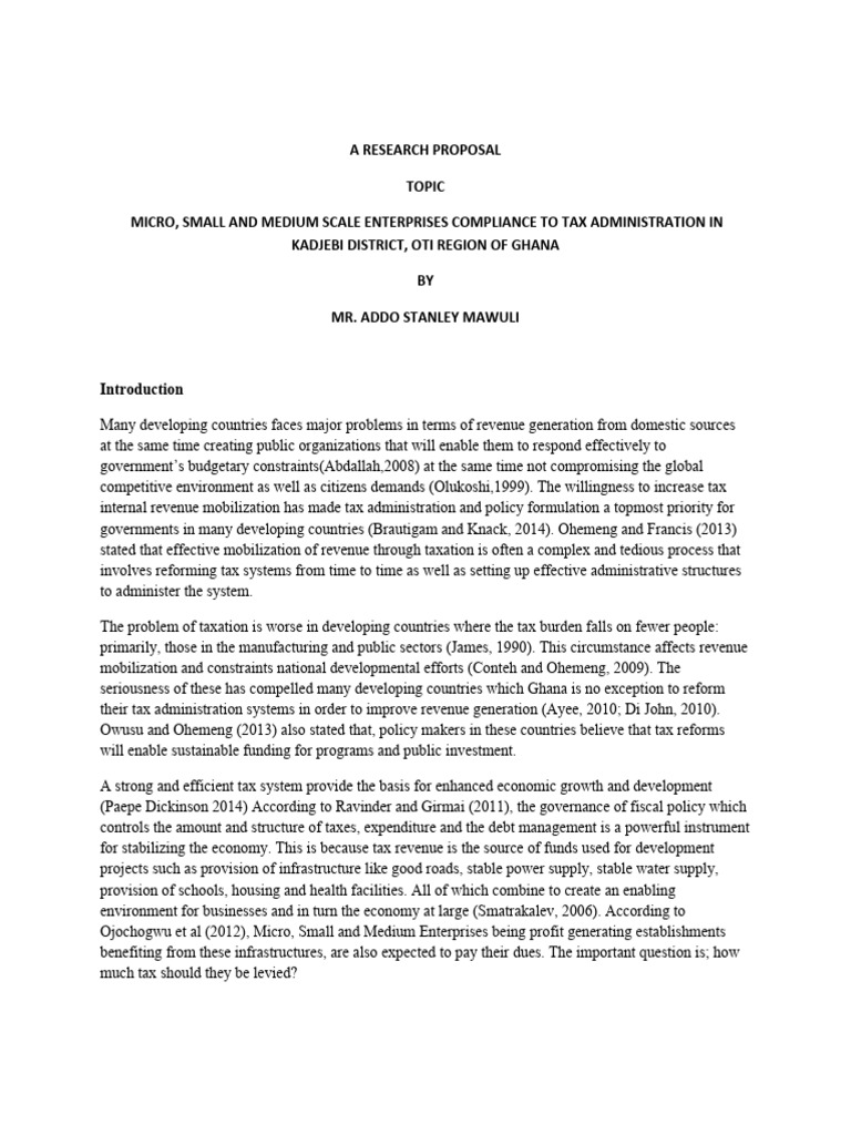 Project Work Proposal Sample | PDF | Sampling (Statistics) | Taxes