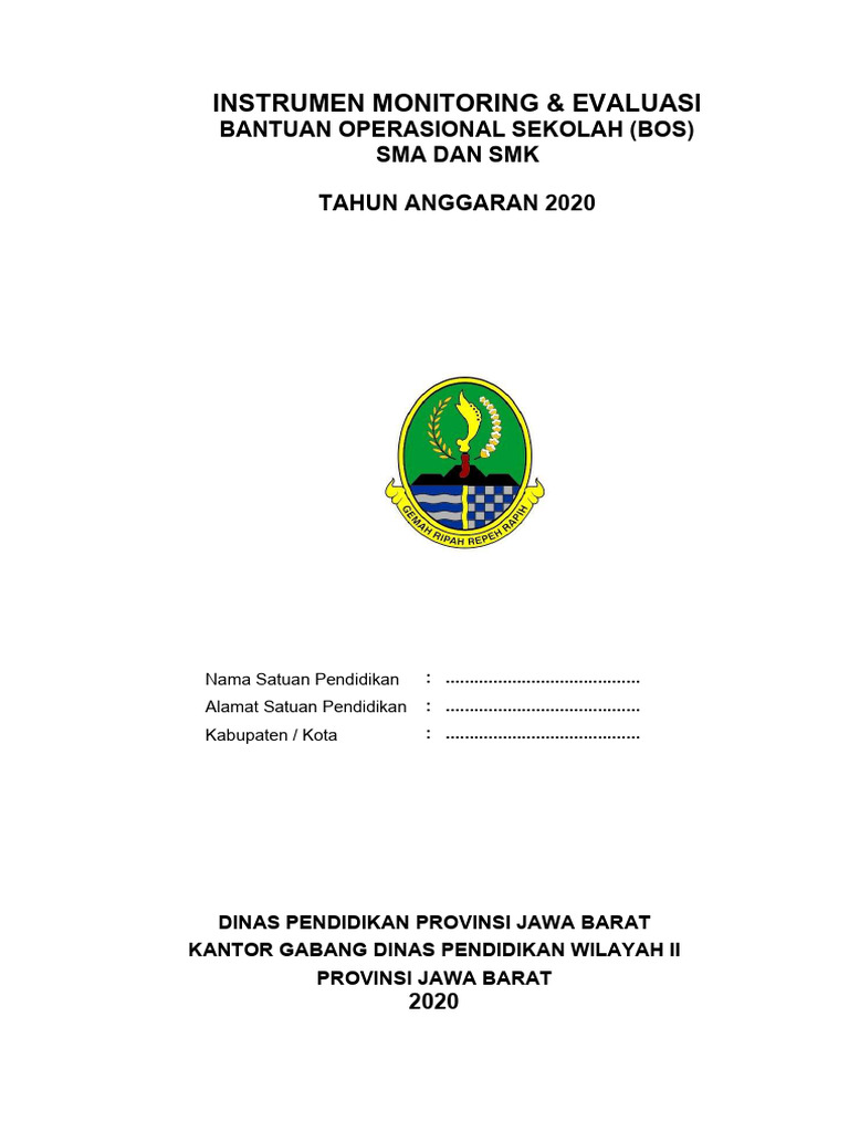 Monev BOS SMA/SMK 2020 | PDF
