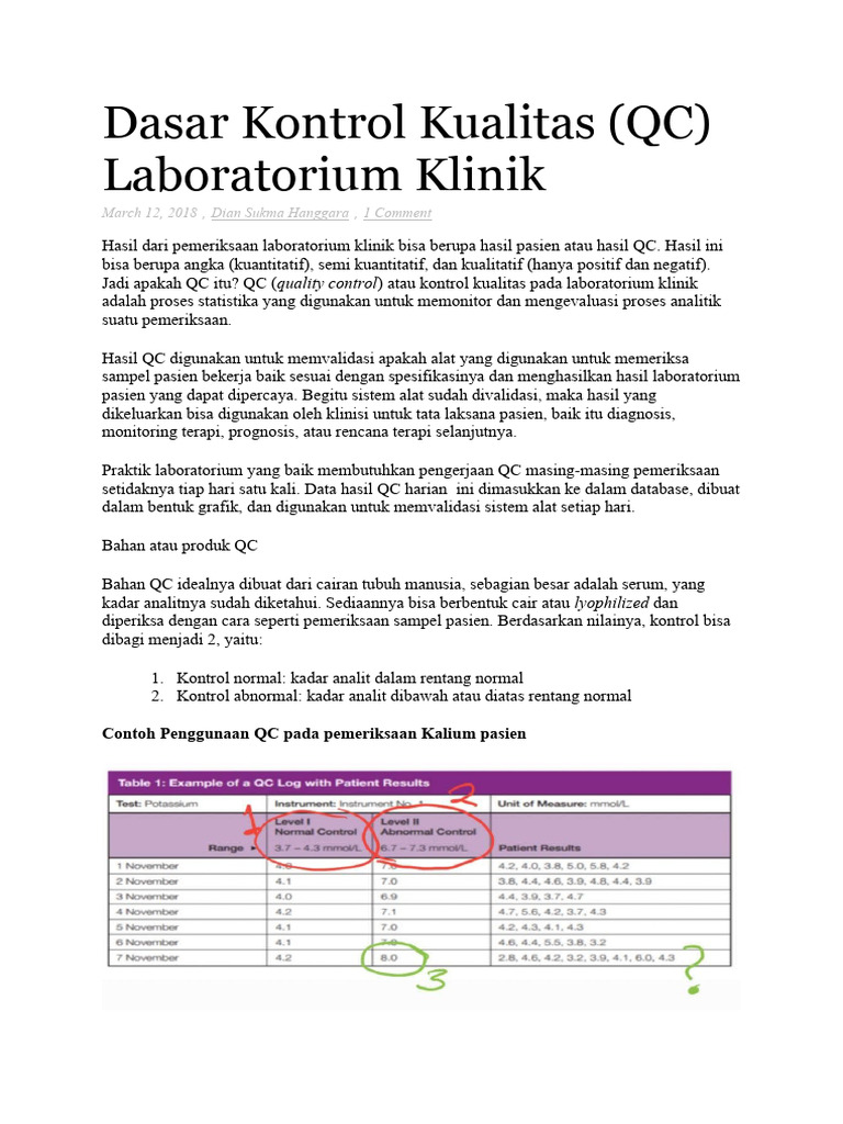 Dasar Kontrol Kualitas | PDF