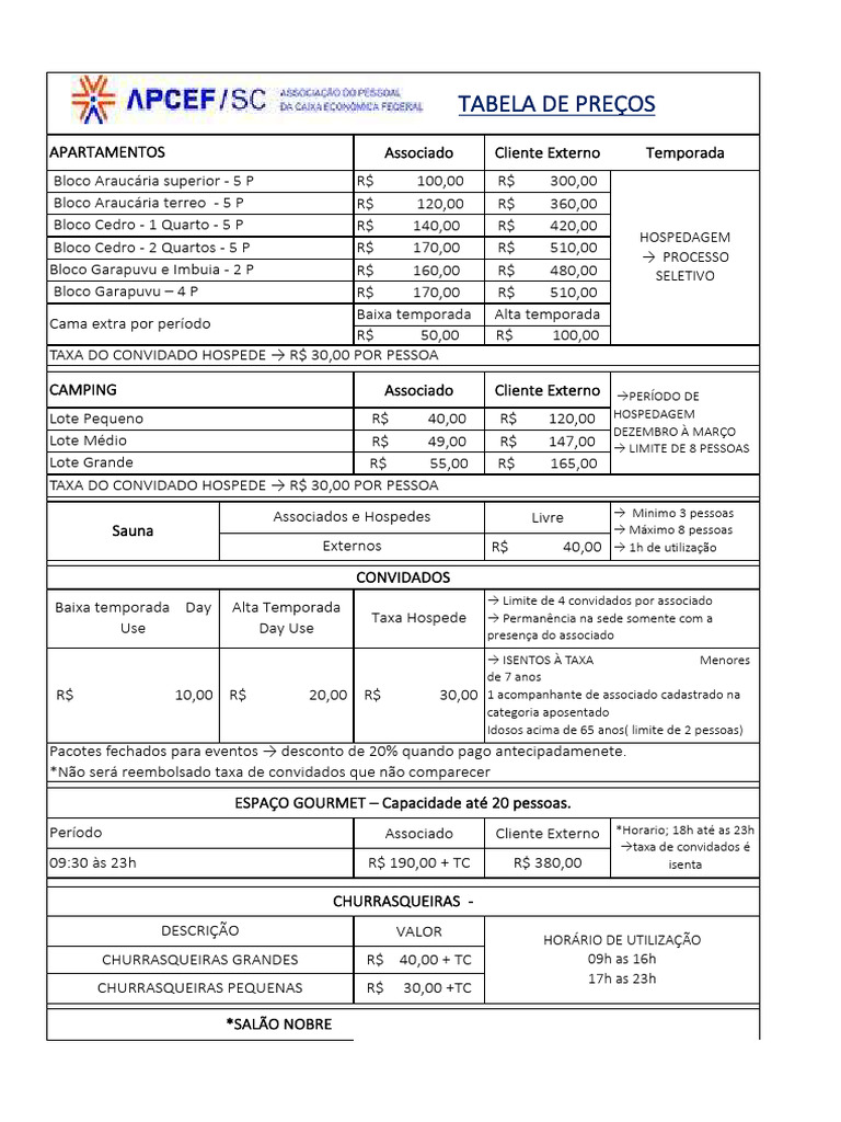 Tabela de Precos 2023 2025 | PDF