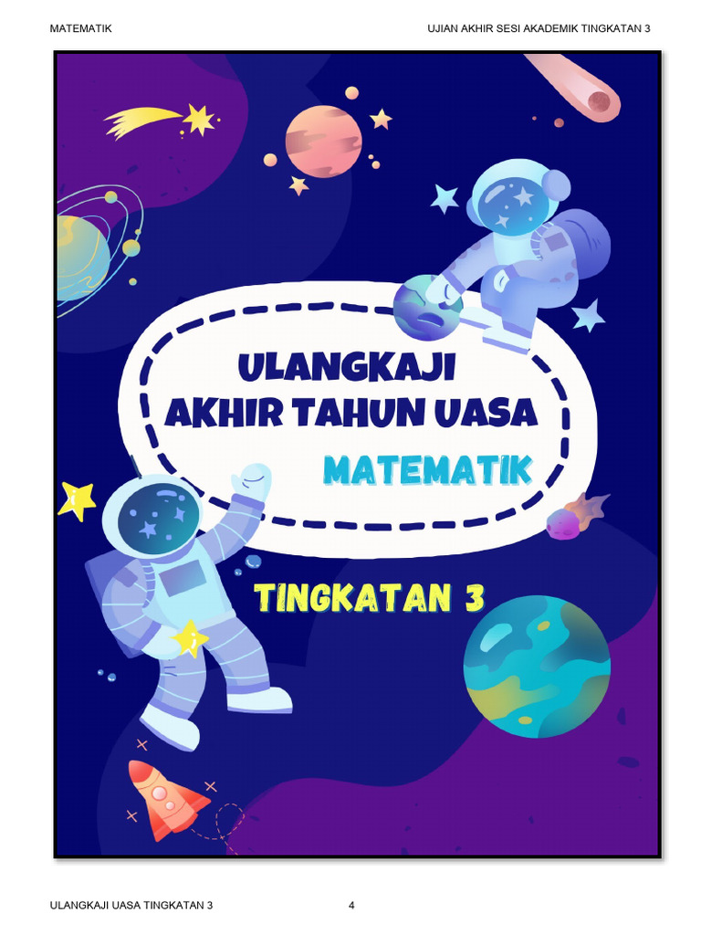 Uasa Akhir Tahun Tingkatan 3 | PDF