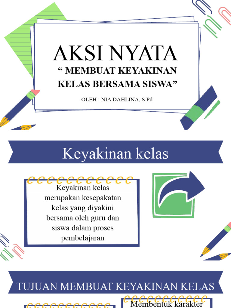 Membangun Keyakinan Kelas Bersama Siswa | PDF | Karier & Perkembangan ...