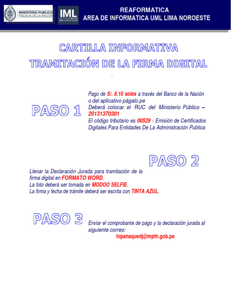 Cartilla Informativa Firma Digital | PDF