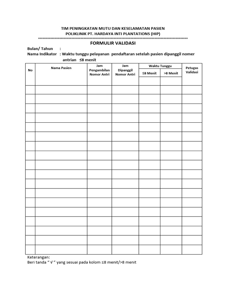 Formulir Validasi | PDF