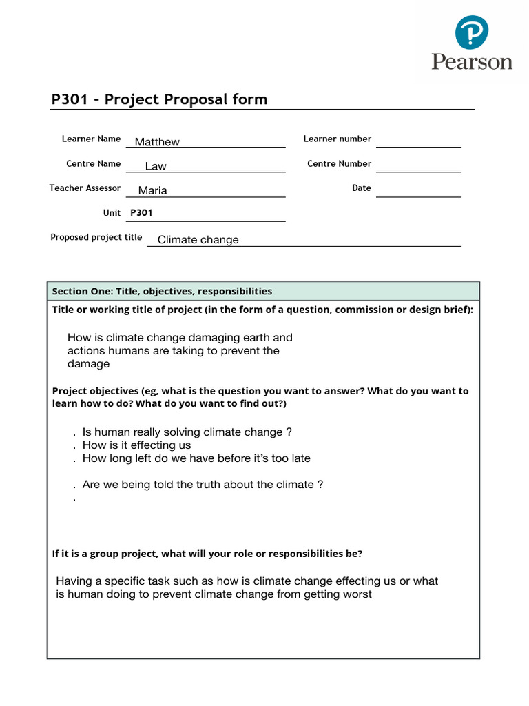 Project Proposal Form Blank | PDF | Reason | Geography