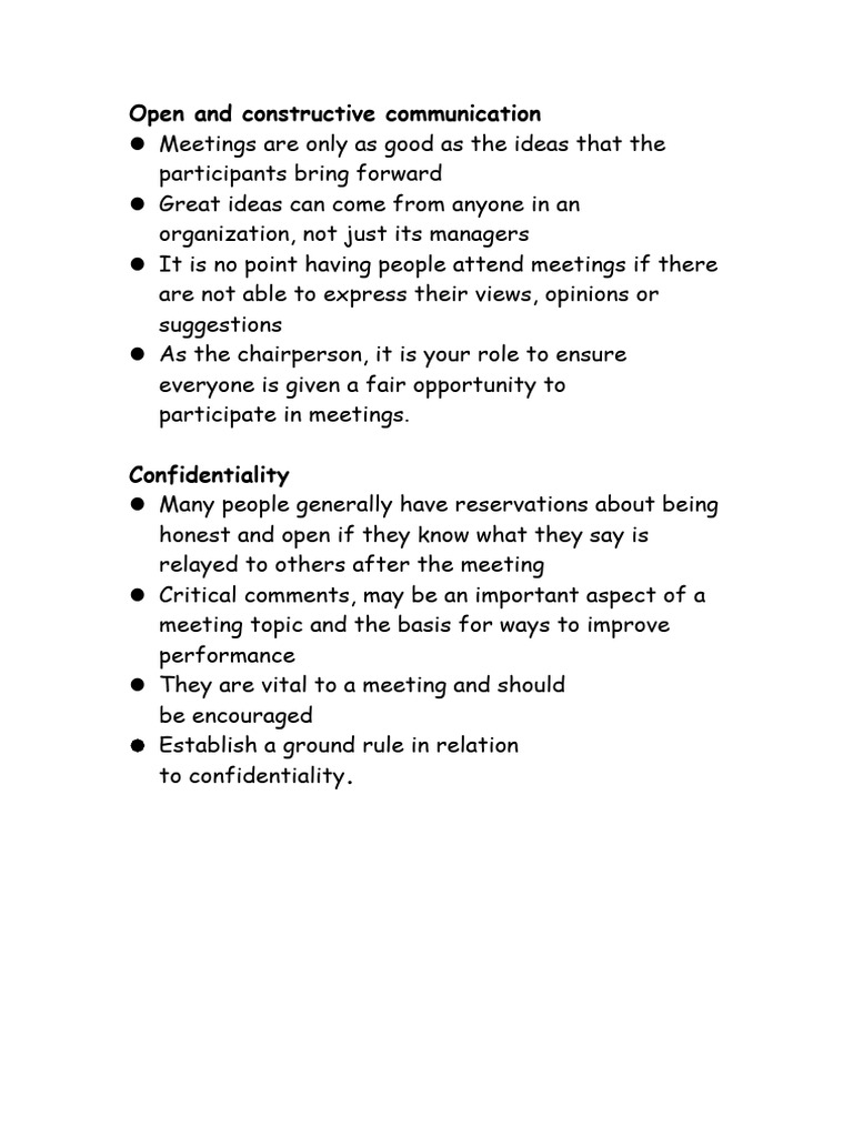 Open and Constructive Communication | PDF