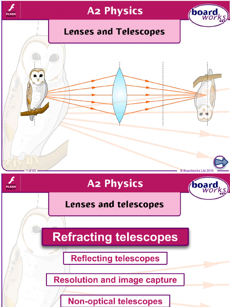 Lenses and Telescopes | PDF | Angular Resolution | Ultraviolet