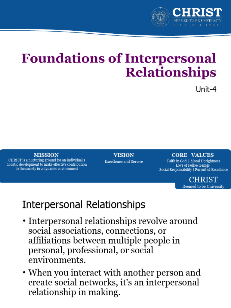 Unit 4 Interpersonal Communication | PDF | Interpersonal Relationships | Interpersonal Communication