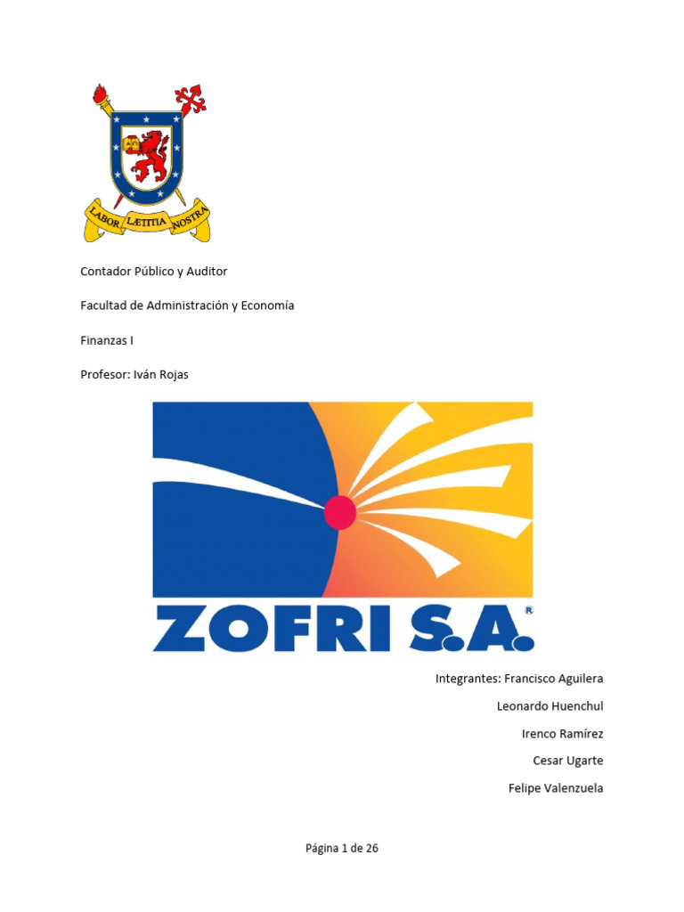 Informe Zofri S.A | PDF | Rentabilidad sobre recursos propios ...