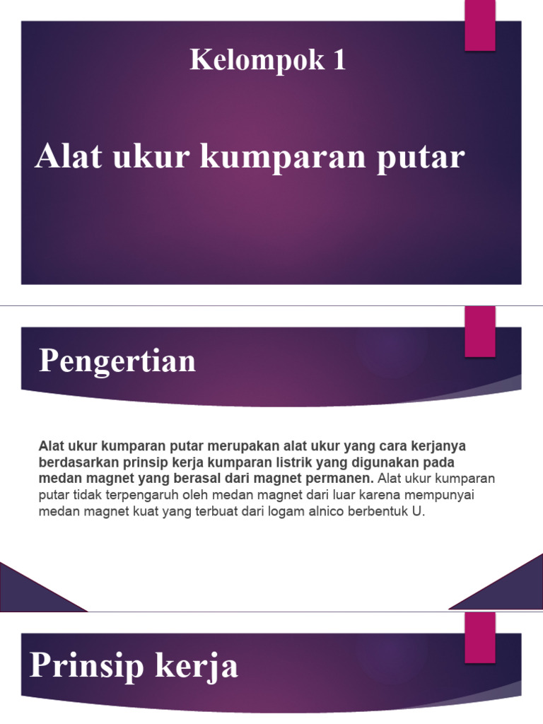 Alat Ukur Kumparan Putar: Prinsip & Contoh | PDF