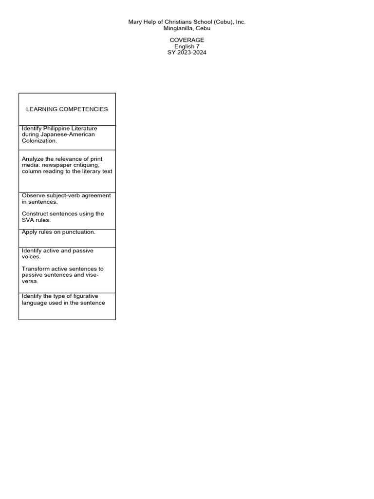 G7 2nd Periodical REVIEWER | PDF | Comma | Grammatical Number