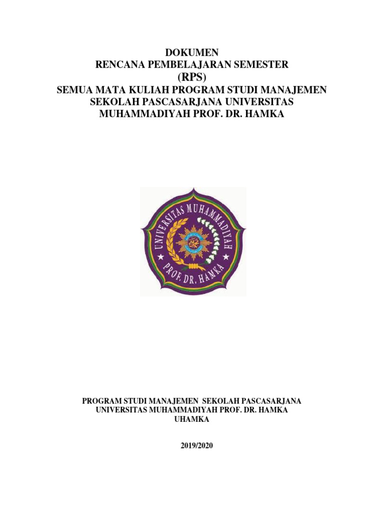 Dok RPS Gabungan Prodi MM 2019 2020 - Cover | PDF | Karier & Perkembangan | Bisnis