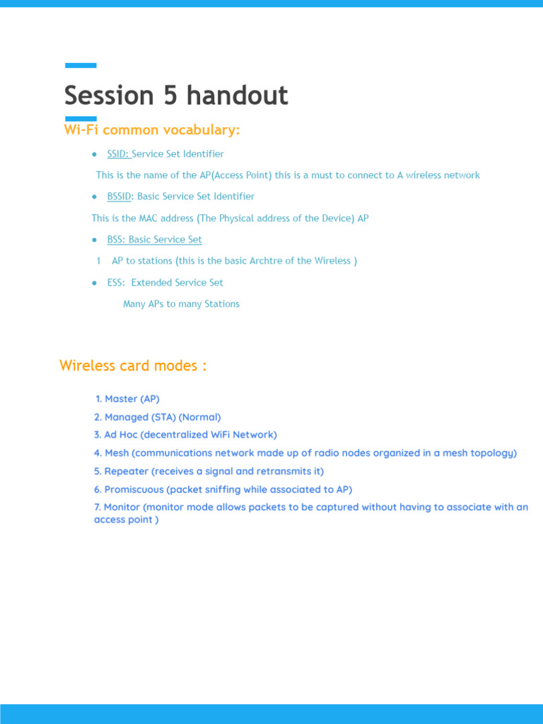 Day5 Handout | PDF | Wi Fi | Computer Data