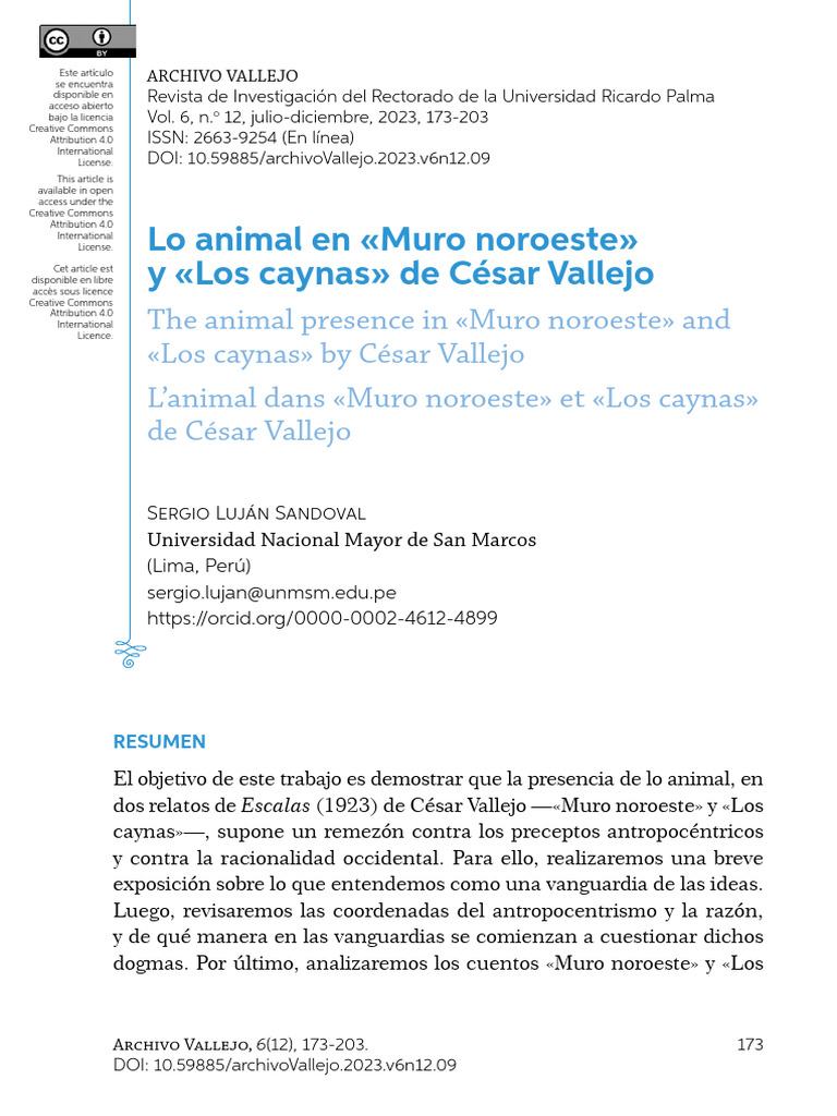 Lo animal en "Muro noroeste" y "Los caynas" | PDF | René Descartes ...