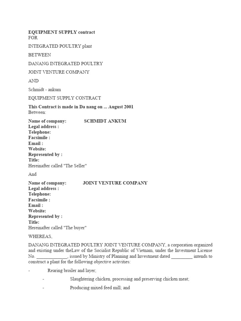 Contract of Sales English | PDF | Business