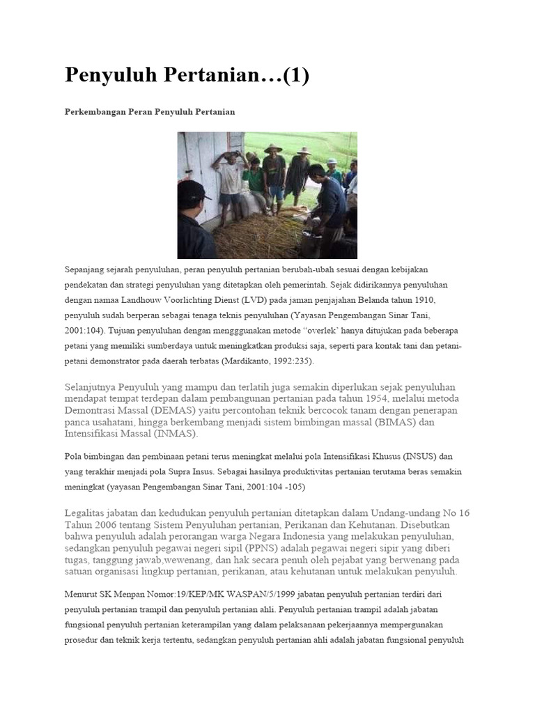 Penyuluh Pertanian | PDF