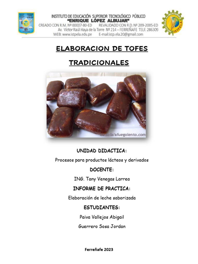 Elaboracion-De-Toffes. Apv | PDF | Caramelo | Chocolate