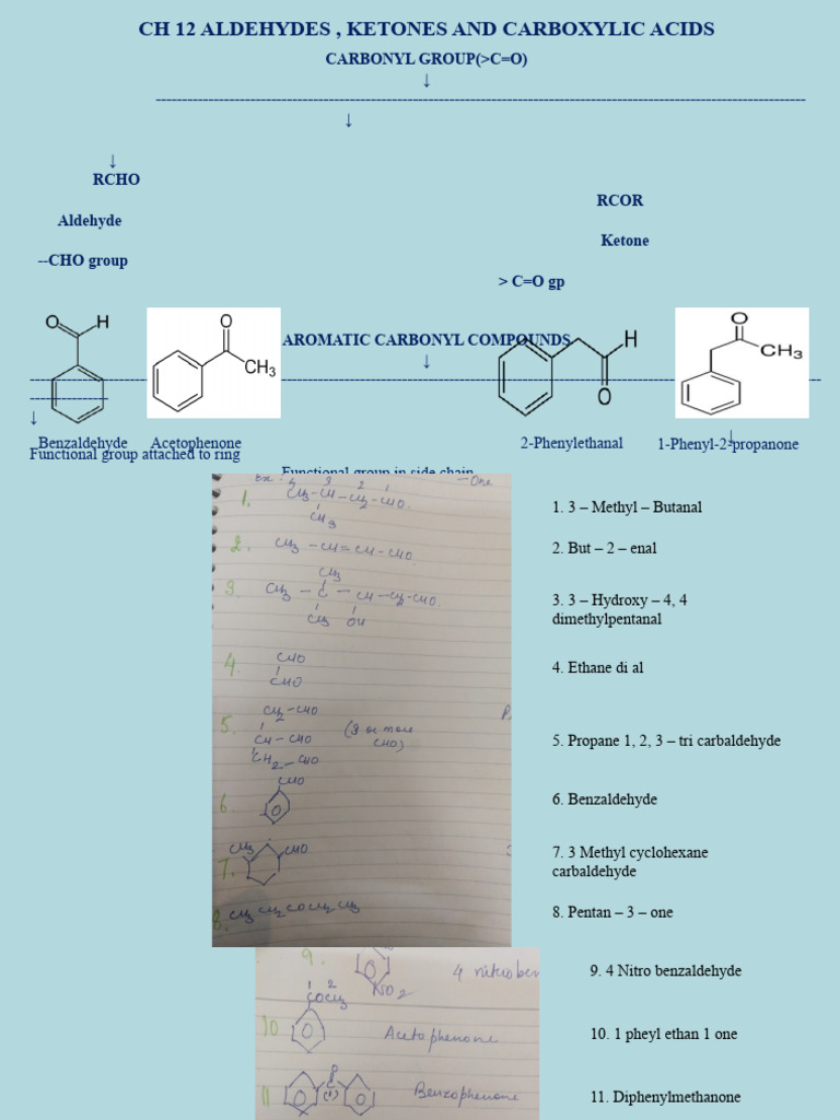 Class 12 - PPT Aldehyde Ketone Corboxilic Acid | PDF | Aldehyde ...