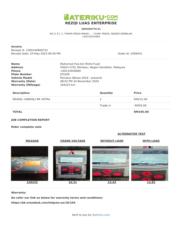 Resit Bateriku JTQ160 | PDF