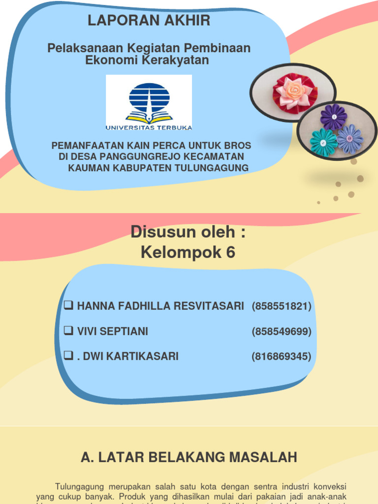 VIVI SEPTIANI 858549699 - LAPORAN AKHIR - KELOMPOK 6-I | PDF VIVI SEPTIANI 858549699 - LAPORAN AKHIR - KELOMPOK 6-I | PDF