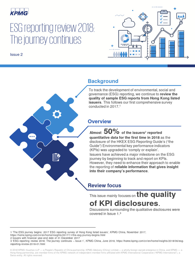 Kpmg 2018 Esg Reporting Review 02 Pdf Performance Indicator Data