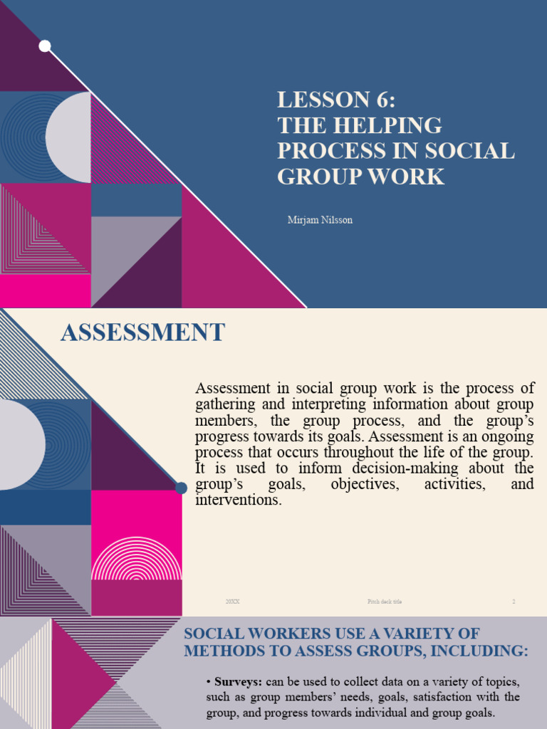 Social Group Work Assessment Guide | PDF | Goal | Social Work