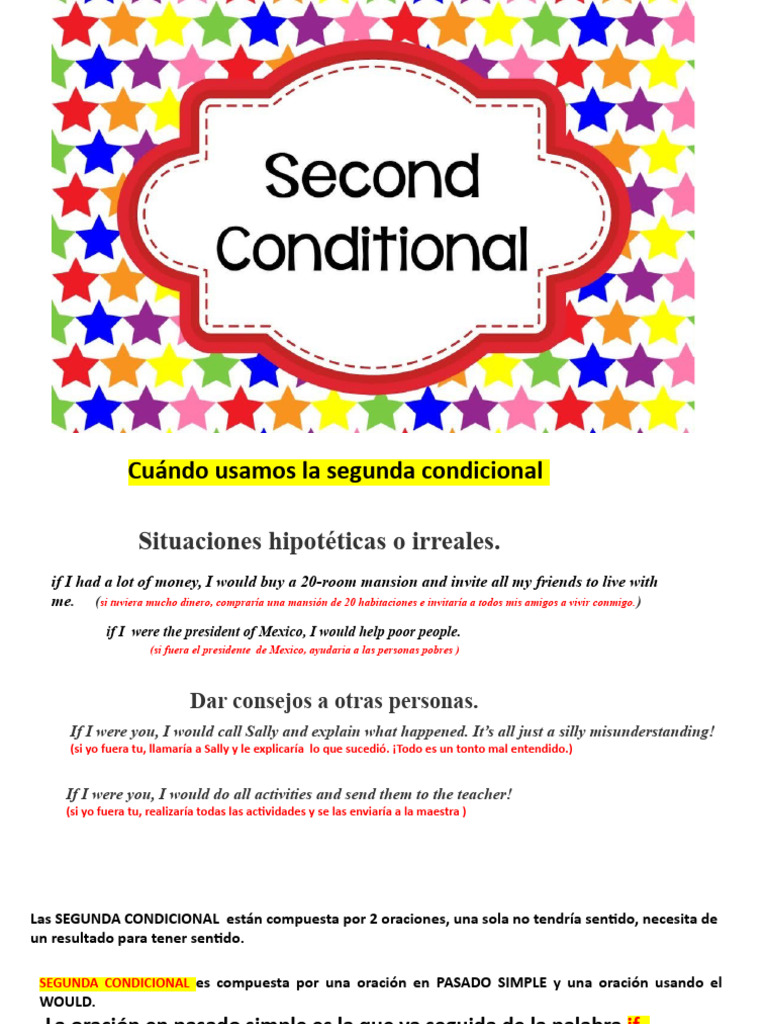 Uso de la Segunda Condicional | PDF | Relaciones sintácticas ...