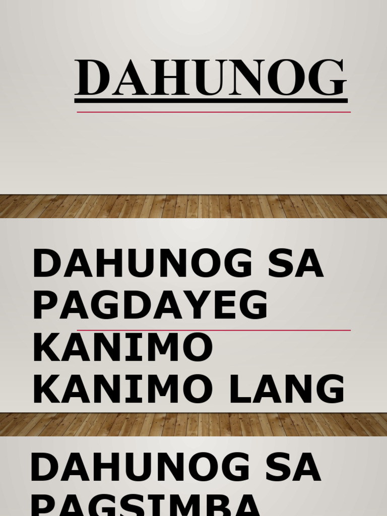 DAHUNOG | PDF