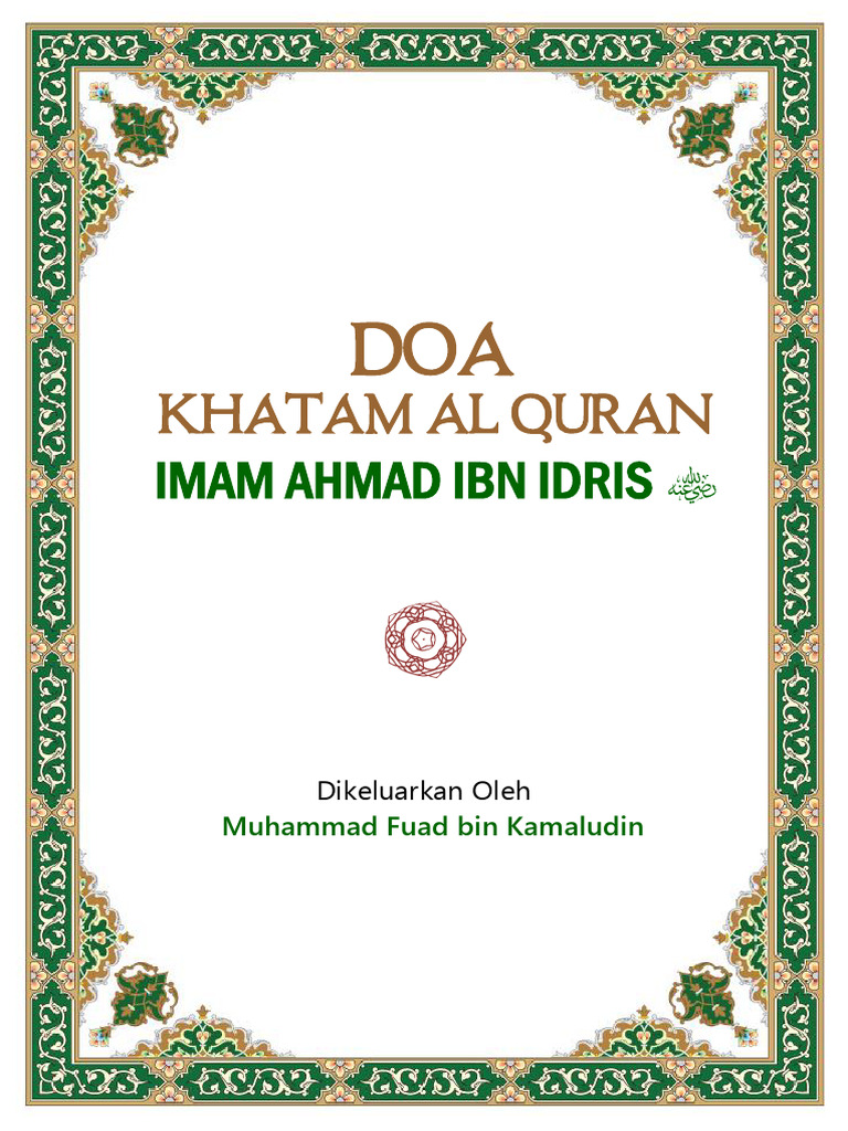 Doa Khatam Quran Sayyid Ahmad 100520 - 4.39 | PDF