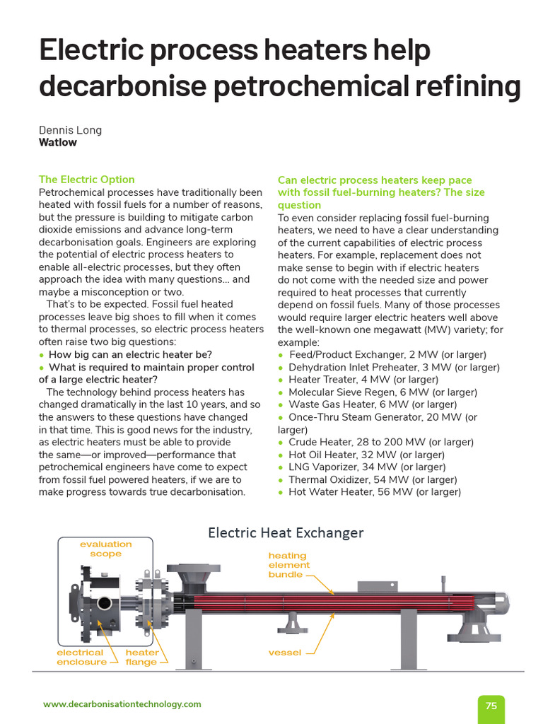 How Electric Heaters Help To Decarbonize Refinery | PDF | Climate Change Mitigation ...