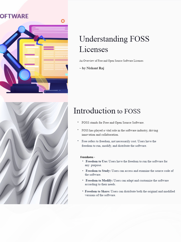 Understanding FOSS Licenses | PDF | Free Software | Software