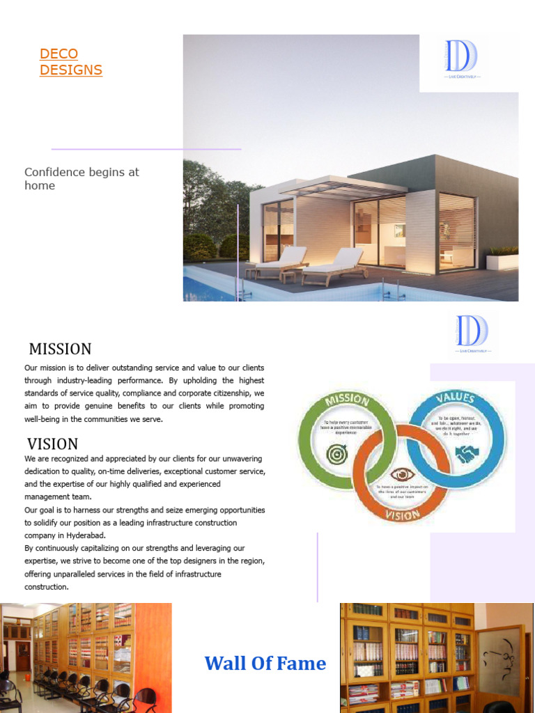 Deco Designs: Leading Hyderabad Infrastructure Experts | PDF | Career ...