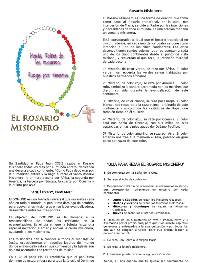 Guia Rosario Misionero | PDF | María, madre de Jesús | Cristo (título)